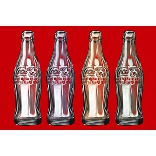 Maxwell Dickson 'Coke Bottles' Modern Canvas Art - 36x24x1.5 - Bed Bath ...