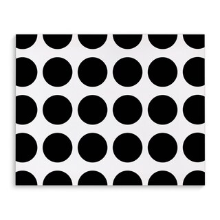 Kavka Designs Fat Dot Black Black/White Canvas Art - Bed Bath & Beyond ...