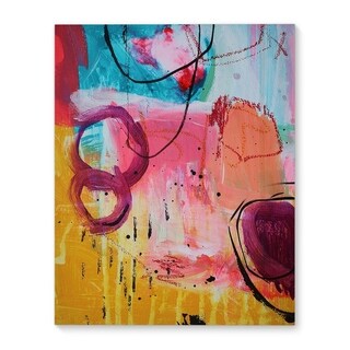 Kavka Designs Buddy Platter Pink/Purple/Blue/Gold Canvas Art - Bed Bath ...