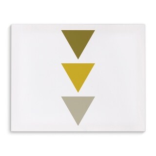Kavka Designs Mustard Three triangles Gold/Yellow/Tan Canvas Art - Bed ...