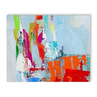 Kavka Designs Tropical Tease Blue/Green/Orange/Purple Canvas Art - Bed ...