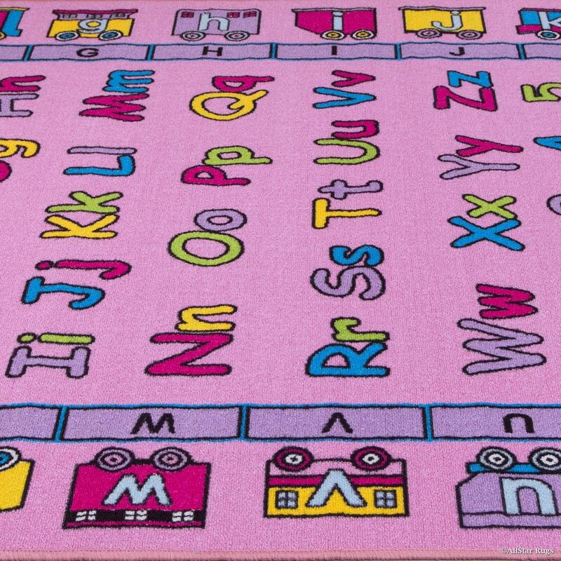 Allstar Kids Learn Alphabet Letters/ Numbers Train Rug - On Sale - Bed ...
