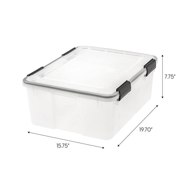IRIS 30 qt. WeatherPro Plastic Storage Bin (Pack of 6) - 30 qt. - Bed ...