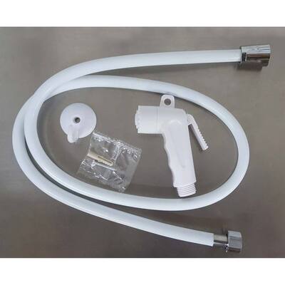 Set of Toilet Hand Bidet Sprayer and PVC Flexible Hose White ...