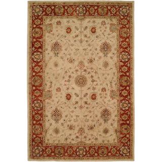 Empire Ivory and Rust Hand-tufted Area Rug - Bed Bath & Beyond - 17119843