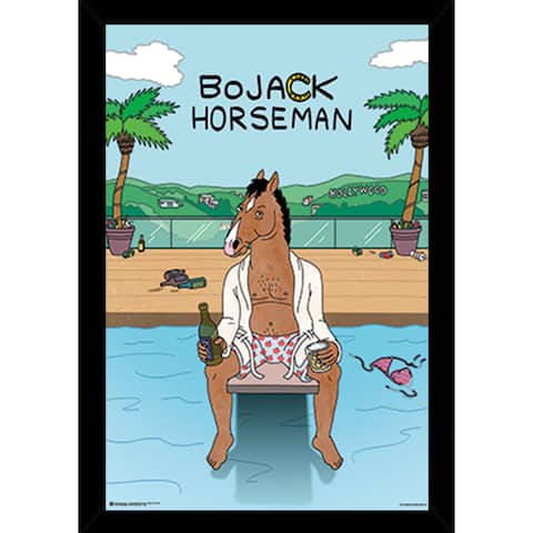 BoJack Horseman - Pool Poster With Choice of Frame (24x36) - Overstock ...