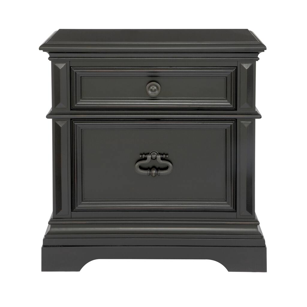 Brookfield Black Wood Nightstand - Overstock - 17127633