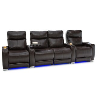 Seatcraft Solstice Leather Home Theater Seating Power Recline with ...