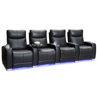 Seatcraft Solstice Leather Home Theater Seating Power Recline with ...