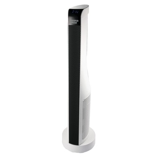 Sharper Image 30 Inch White Oscillating Tower Heater with Remote - Bed ...