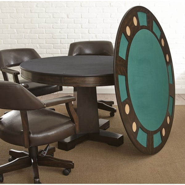 Reynolds Walnut Wood 52-inch 2-in-1 Round Game Table by Greyson Living ...