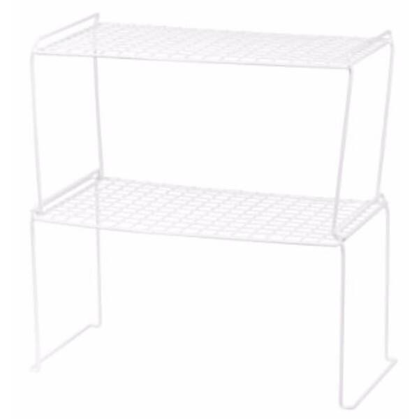 Iris White Heavy-duty Wire Stacking Shelves (Set of 6) - Bed Bath ...