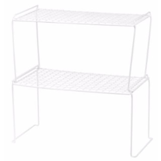 Iris White Heavy-duty Wire Stacking Shelves (Set of 6) - Bed Bath ...