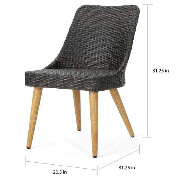 Delphi Outdoor Wicker Dining Chair (Set of 2) by Christopher Knight ...