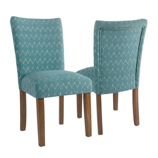 HomePop Classic Parsons Dining Chair - Blue Calypso Stripe (Set of 2 ...