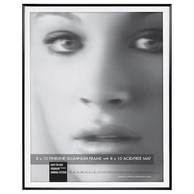 MCS Industries Fineline Black Aluminum/Glass 8-inch x 10-inch Picture ...