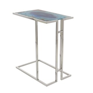 Studio 350 Metal Glass Accent Table 18 inches wide, 23 inches high ...