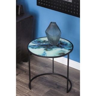 Set of 2 Contemporary 18 and 20 Inch Round Accent Tables by Studio 350 ...