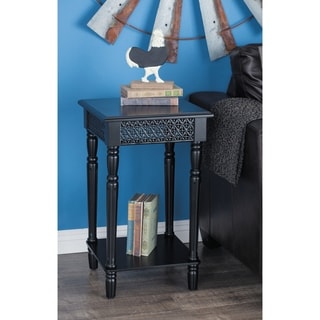 Studio 350 Wood Black Side Table 16 inches wide, 26 inches high - Bed ...