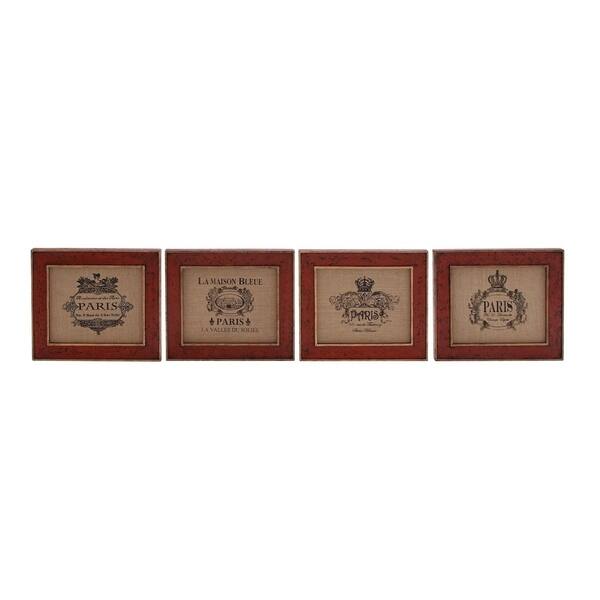 Studio 350 Wood Wall Art Set of 4, 16 inches wide, 14 inches high - Bed ...
