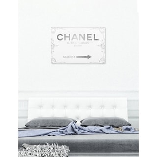Oliver Gal 'Couture Road Sign Rococo' Fashion and Glam Wall Art Canvas ...