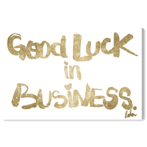 Oliver Gal 'Good Luck in Business' Typography and Quotes Wall Art ...