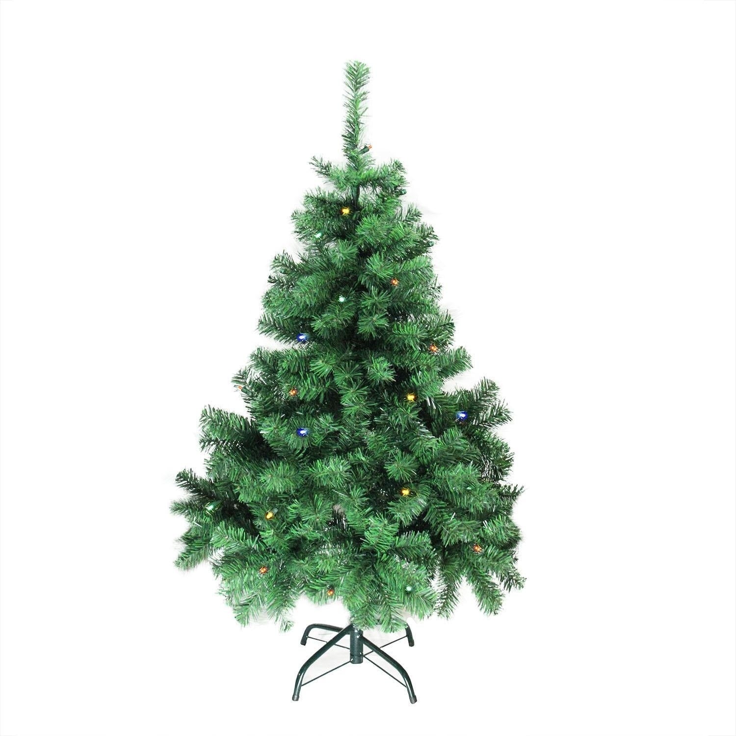 3' Pre-Lit Medium Profile Holly Berries Artificial Christmas Tree ...