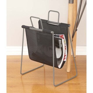 Contemporary 20 Inch Black Iron and Fabric File Holder by Studio 350 ...