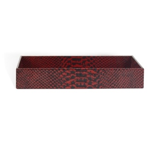 Genuine Leather Rectangle Storage Tray, Red Mamba, Shower and Bathroom ...