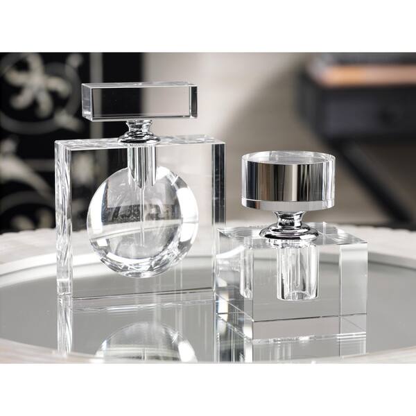 "Amari" 6" Tall Glass Perfume Bottle, Square Shaped - Bed Bath & Beyond ...