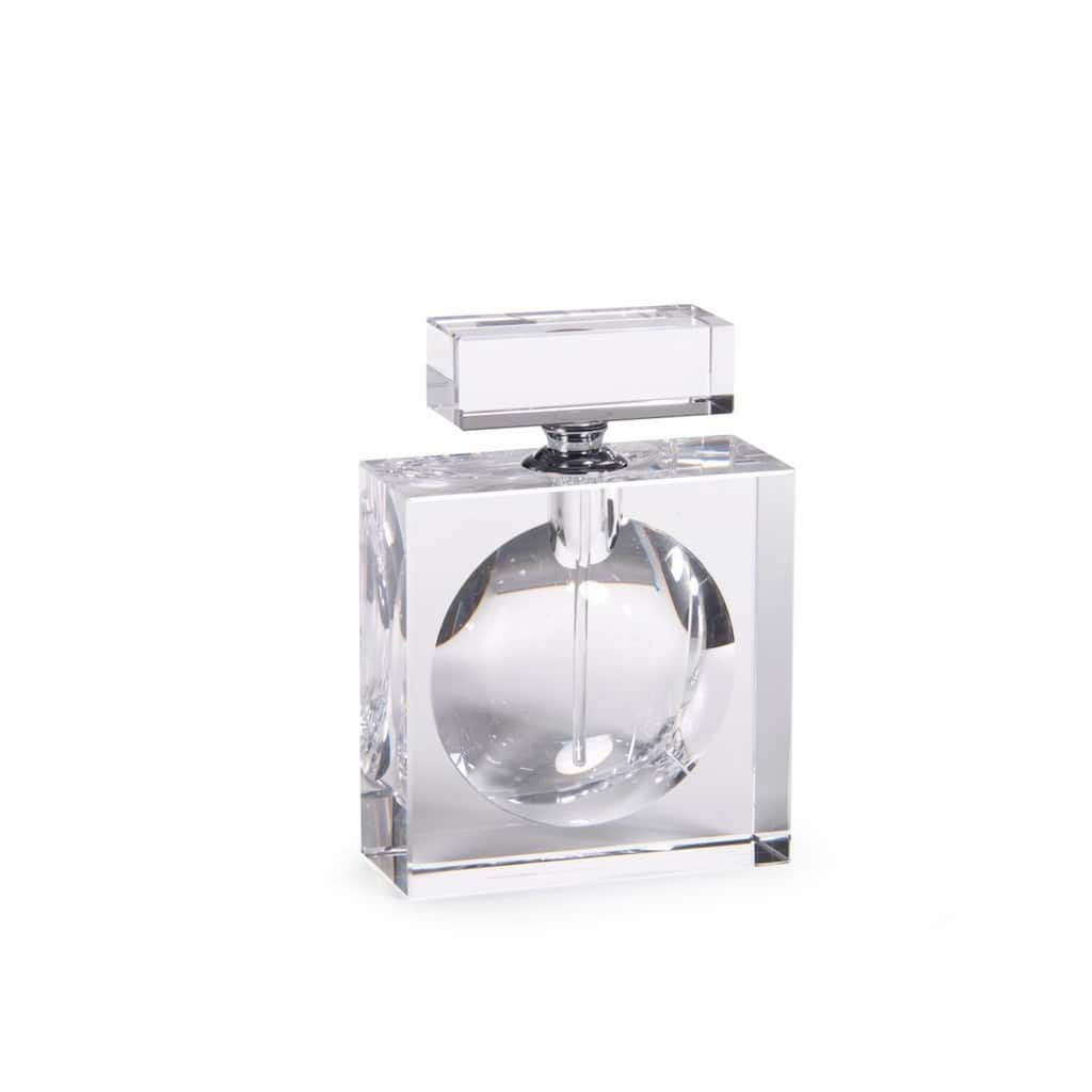 "Amari" 6" Tall Glass Perfume Bottle, Square Shaped - Overstock - 17351199