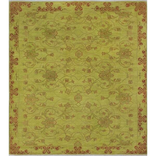 Noori Rug Overdyed Chobi Yusuf Green/Rust Rug - 8'4" x 9'4" - On Sale ...