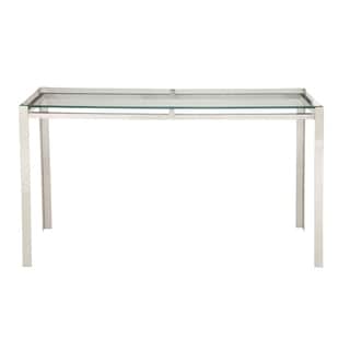 Studio 350 Stainless Steel Glass Consol Table 53 inches wide, 31 inches ...
