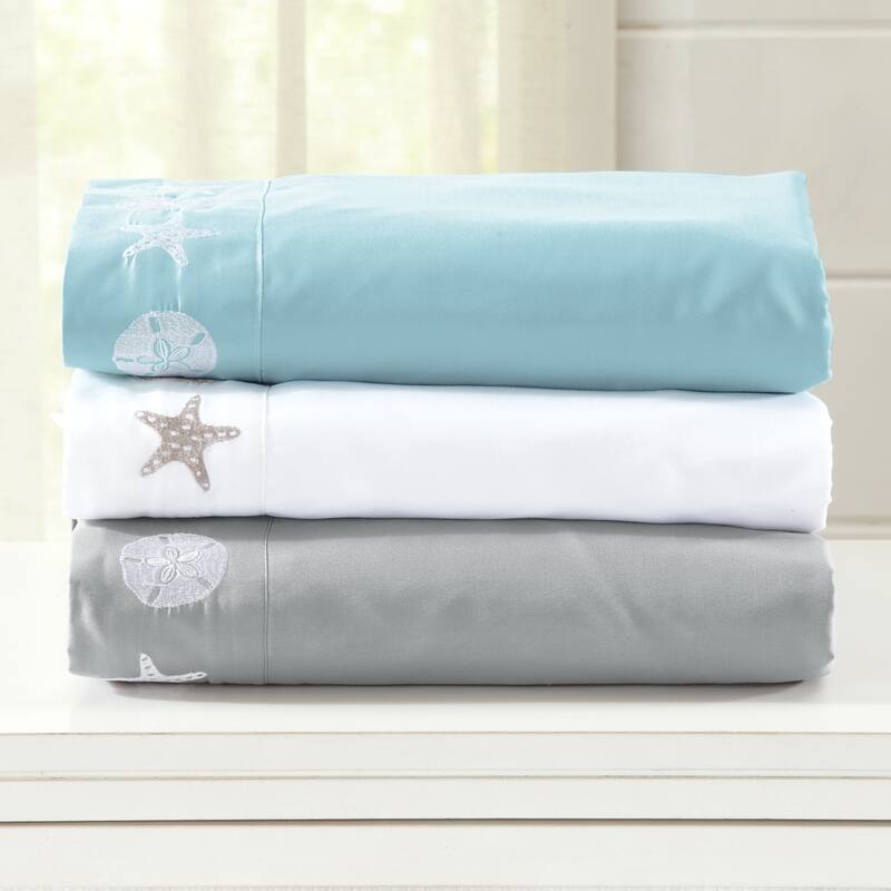 Great Bay Home Double Seascapes Collection Double Brushed Microfiber ...