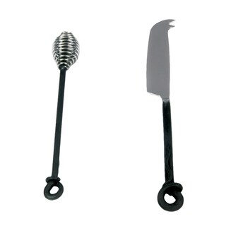 Inox Safari Design 2-piece Burnt Black Honey Drizzler/Jam Spoon Set ...