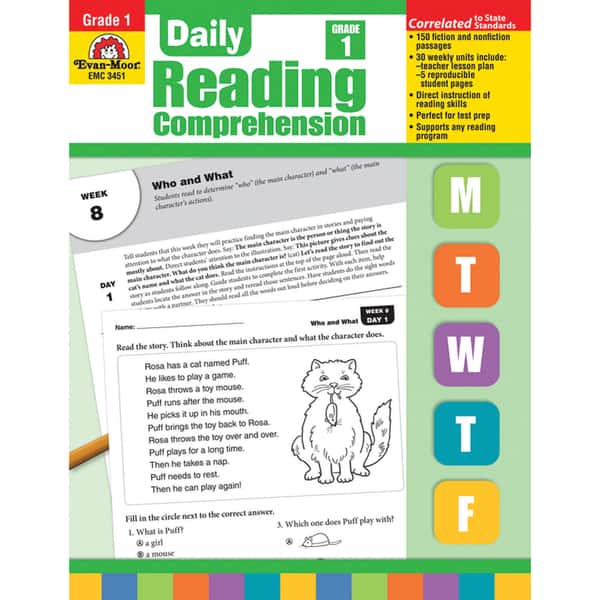 Daily Reading Comprehension Book, Grade 1 - Bed Bath & Beyond - 17415289