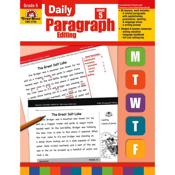 Daily Paragraph Editing Book, Grade 5 - Bed Bath & Beyond - 17415299