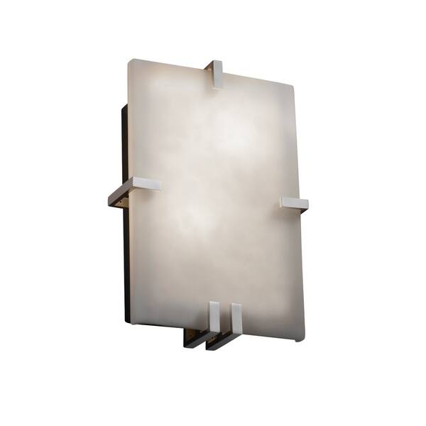 Justice Design Clouds Clips 2-light Brushed Nickel ADA Wall Sconce ...