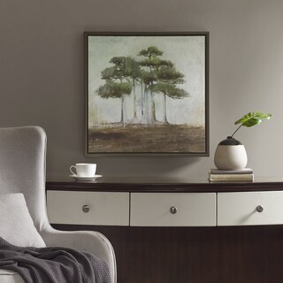 Madison Park Signature Bonsai Forest Green Framed Gel Coat Canvas With ...