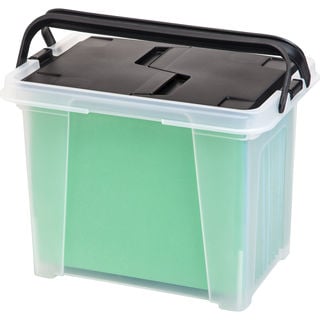 IRIS Letter Size Portable Wing Lid File Box with Handles (Pack of 4 ...