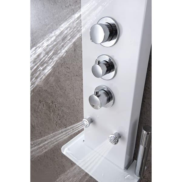ANZZI Donna 6-Jetted Full Body Shower Panel with Heavy Rain Shower in ...