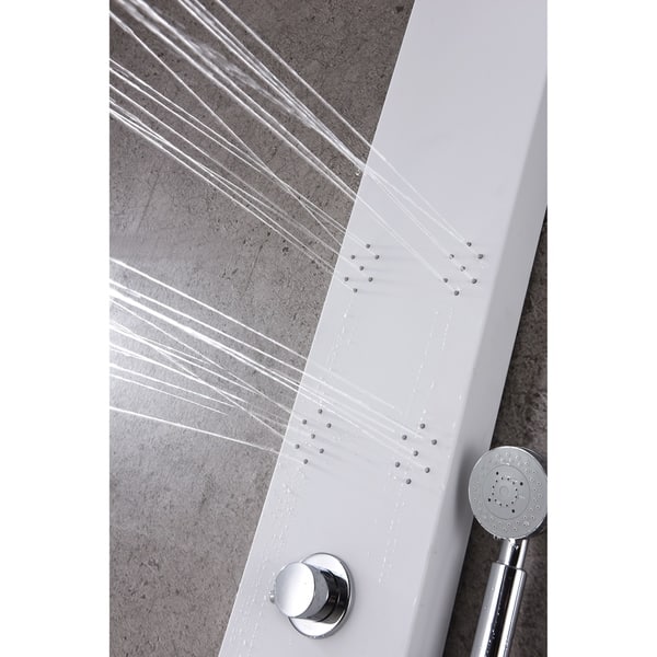 ANZZI Swan 6-Jetted Full Body Shower Panel with Heavy Rain Shower in ...