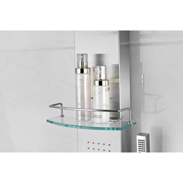 ANZZI Coastal Full Body Shower Panel with Heavy Rain Shower in Brushed ...