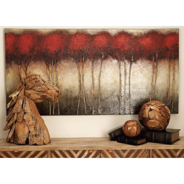 Natural 30 x 60 Inch Pine Wood Treescape Canvas Art by Studio 350 ...