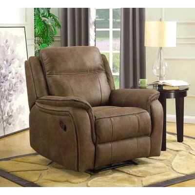MorriSofa Hudson Rocker Recliner with Memory Foam Seat Topper ...