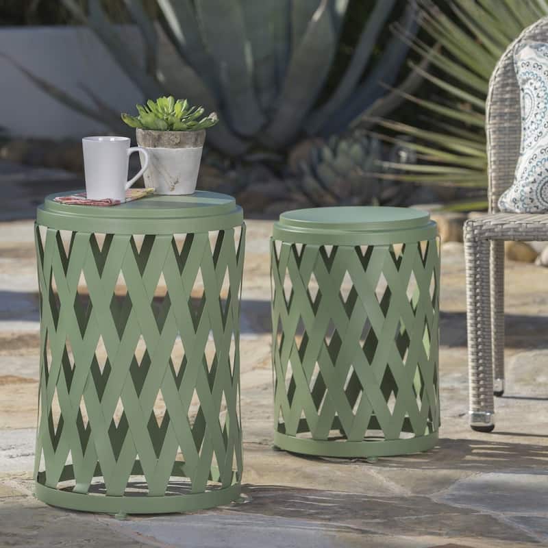 Eliana Outdoor 12-inch Side Table by Christopher Knight Home ...