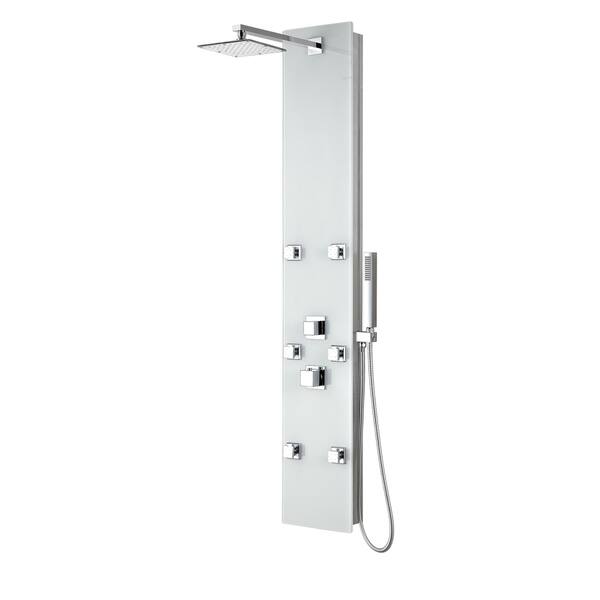 ANZZI Rhaus 6-Jetted Full Body Shower Panel with Heavy Rain Shower in ...