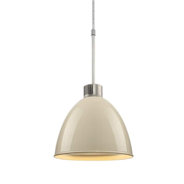 Bruck Lighting Classic LED Matte Chrome Pendant with Ivory Aluminum ...