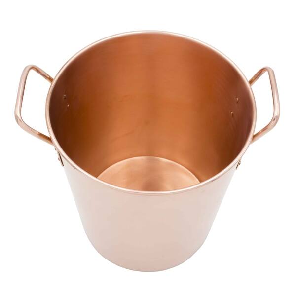 Sinkology Classic Large Ice Bucket Extra Thick Pure Solid Copper Bucket ...