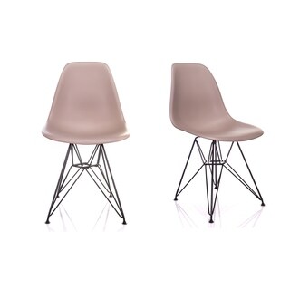 Nature Series Cream Beige DSR Mid-Century Modern Dining Accent Side ...